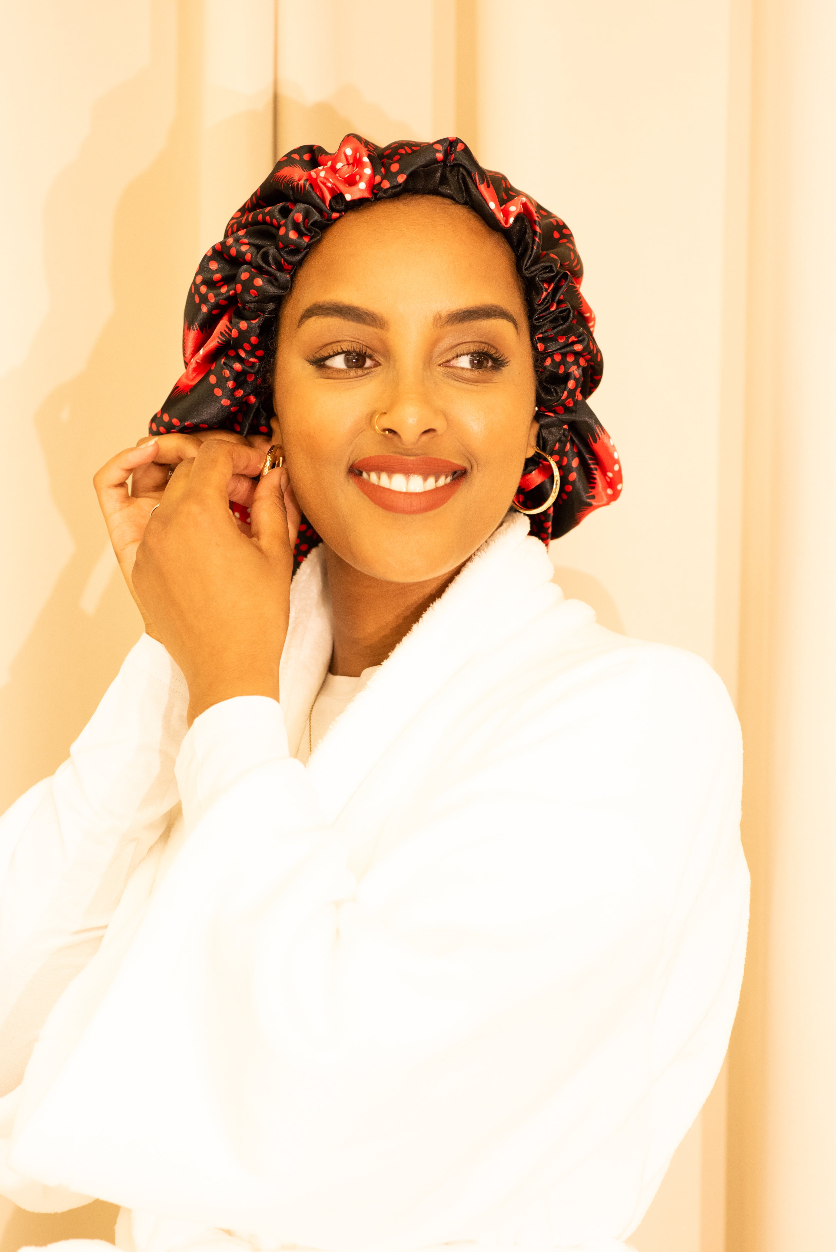 Shash print satin Bonnet – Monsun Beauty