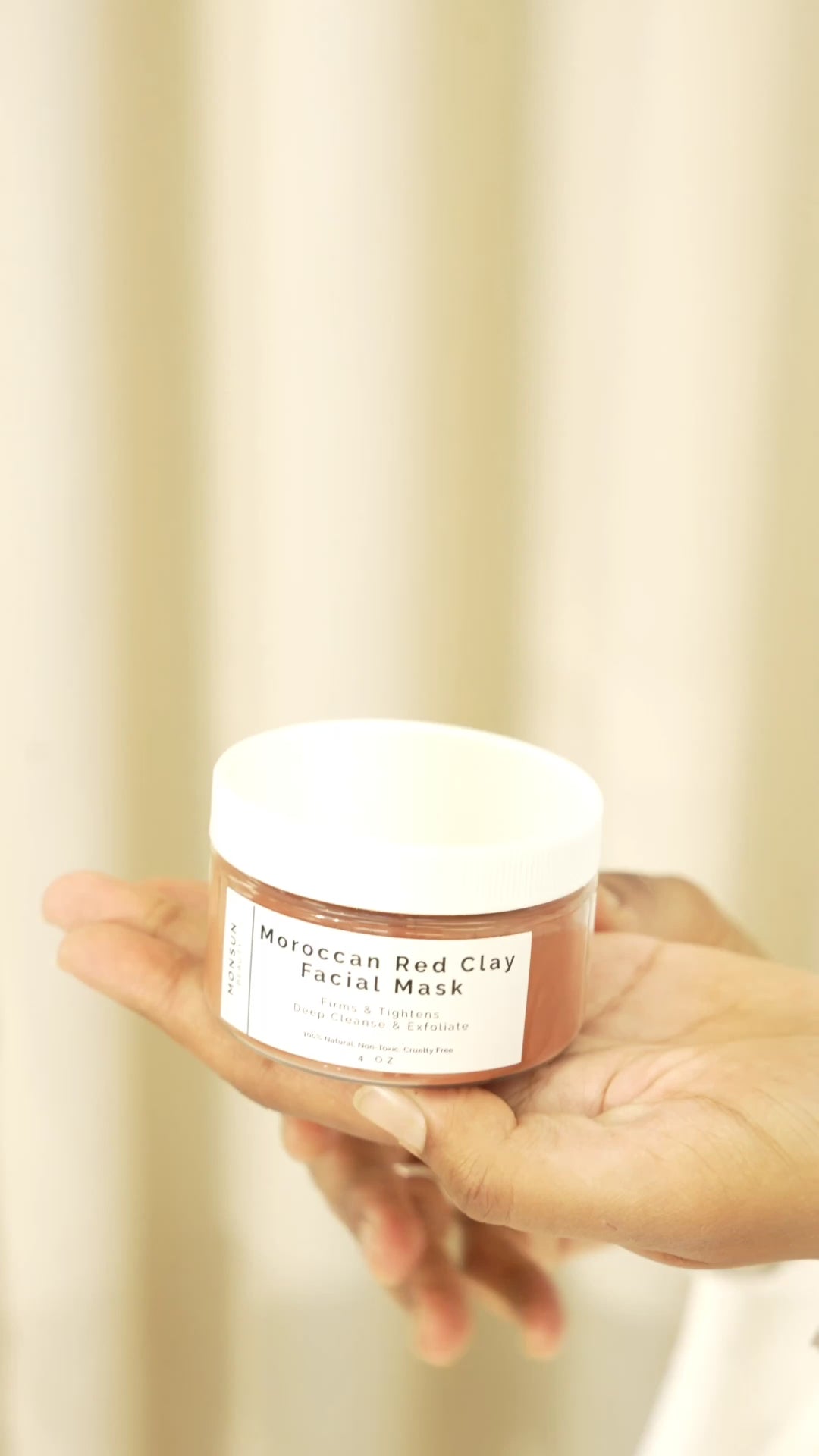 Moroccan Red Clay Mask Natural – Monsun Beauty